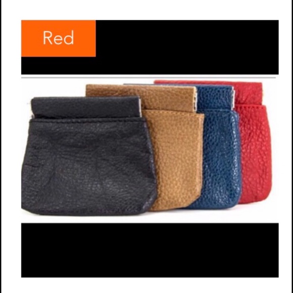 Hadhabarr | Bags | Red Leather Squeeze Coin Pouch | Poshmark